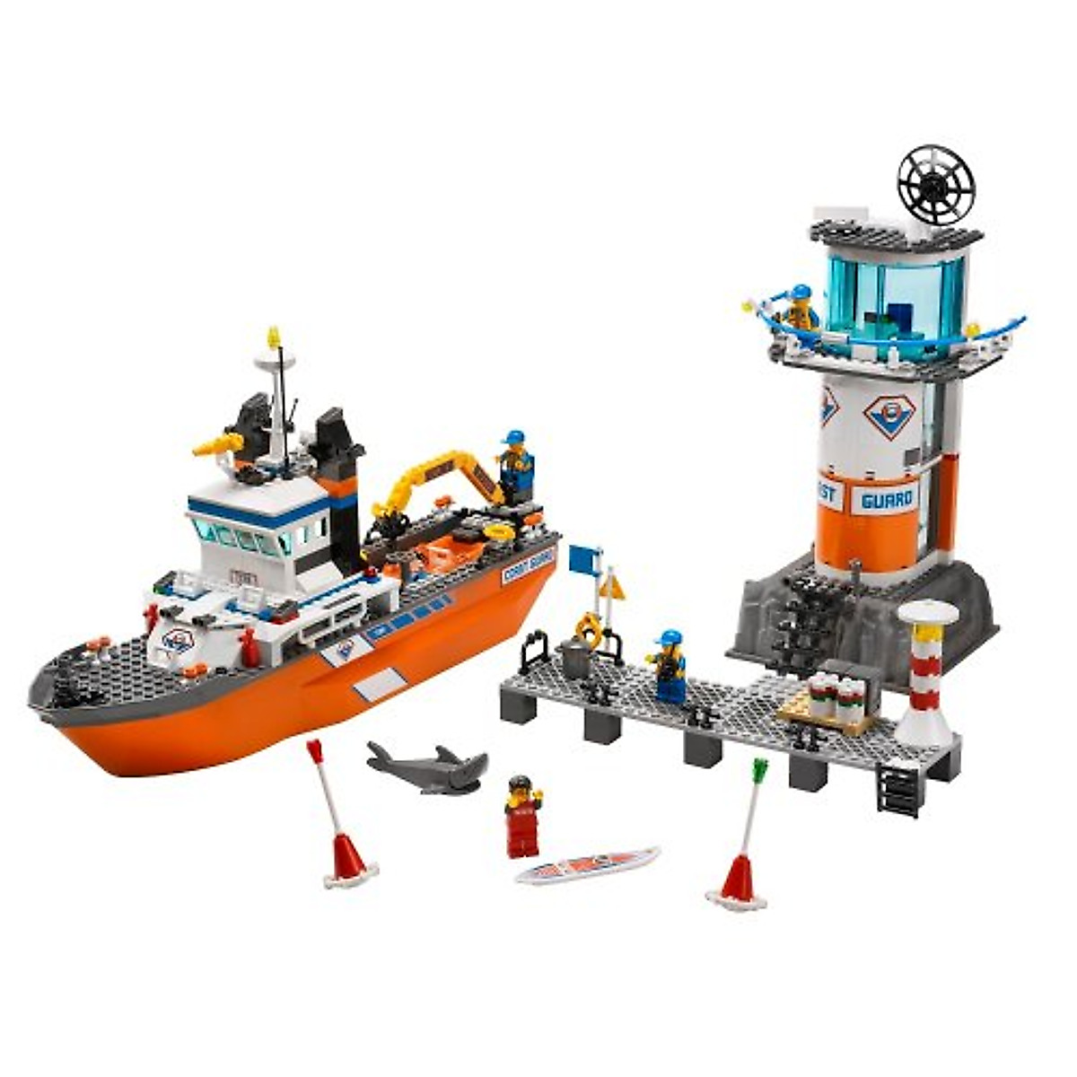 LEGO 7739 City Coast Guard Patrol Boat and Tower