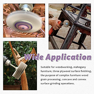 Swpeet 5Pcs 5 Sizes 80# 180# 240# 320# 600# Nylon Wheel Brush Abrasive Grinding Head with 6mm Threaded Shank Assortment Kit, Sanding Mop Abrasive Wheel for Polishing Removing Rust and Painting