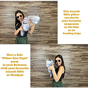 Caliber Gourmet Hug Soft Tactical Revolver Gun Cushion Pillow, Cotton, Plush Stuffed, Throw Pillow, Decorative, Loved by Military Personnel, Veterans, Hunters, Gun Lovers