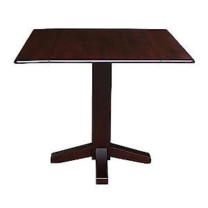 International Concepts Drop Leaf Dropleaf Table, Rich Mocha