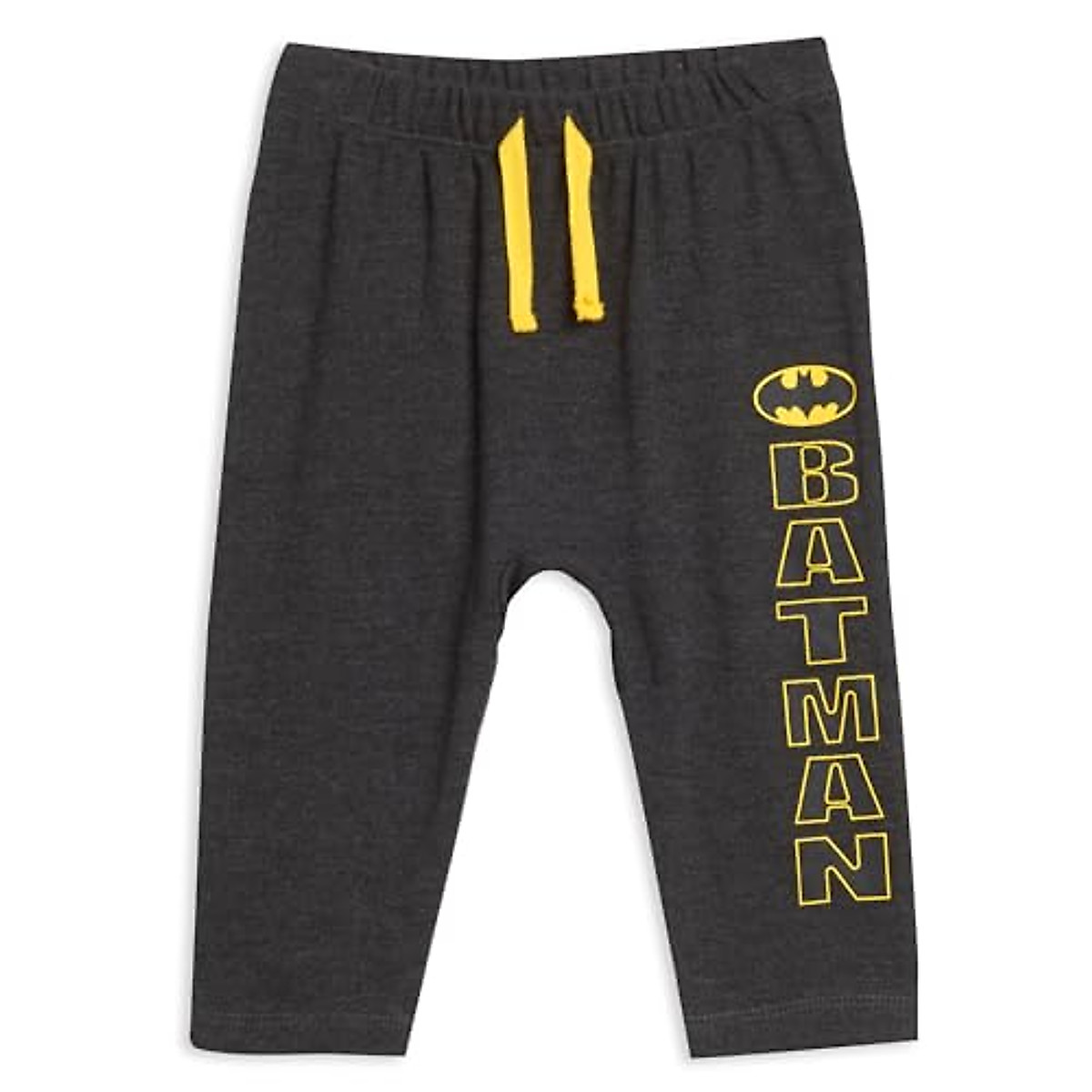 DC Comics Justice League Batman Newborn Baby Boys Bodysuit Pullover T-Shirt and Pants 4 Piece Layette Set Dark Multipack 6-9 Months