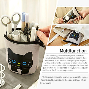 EASTHILL Big Capacity Pencil Pen Case Pouch Box Organizer Large Storage for Bullet Journal (Gray)