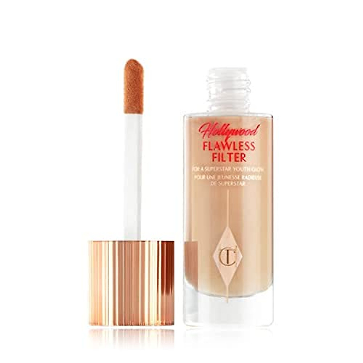 CHARLOTTE TILBURY Charlotte Tilbury Hollywood Flawless Filter for a Superstar Youth Glow Foundation - Hollywood Filter Shade 4 Medium, Beige