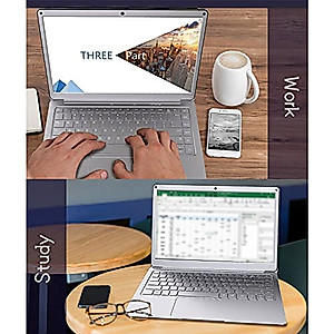Dpofirs EZbook X3 Jumper Tech Notebook Computer Laptop, 4GB DDR3+ 64GB eMMC, for Dual‑core Processor, 13.3in 1080P IPS Screen 178° Wide Angle(110-240V)