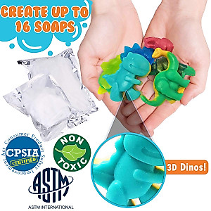 Dinonano Soap Making Kit for Kids Educational Science Toys - Make Your Own Stem Science Toys, DIY Arts and Crafts Kit, Experiments Activities Toys for Boys Girl age 6 7 8-12 Years Old