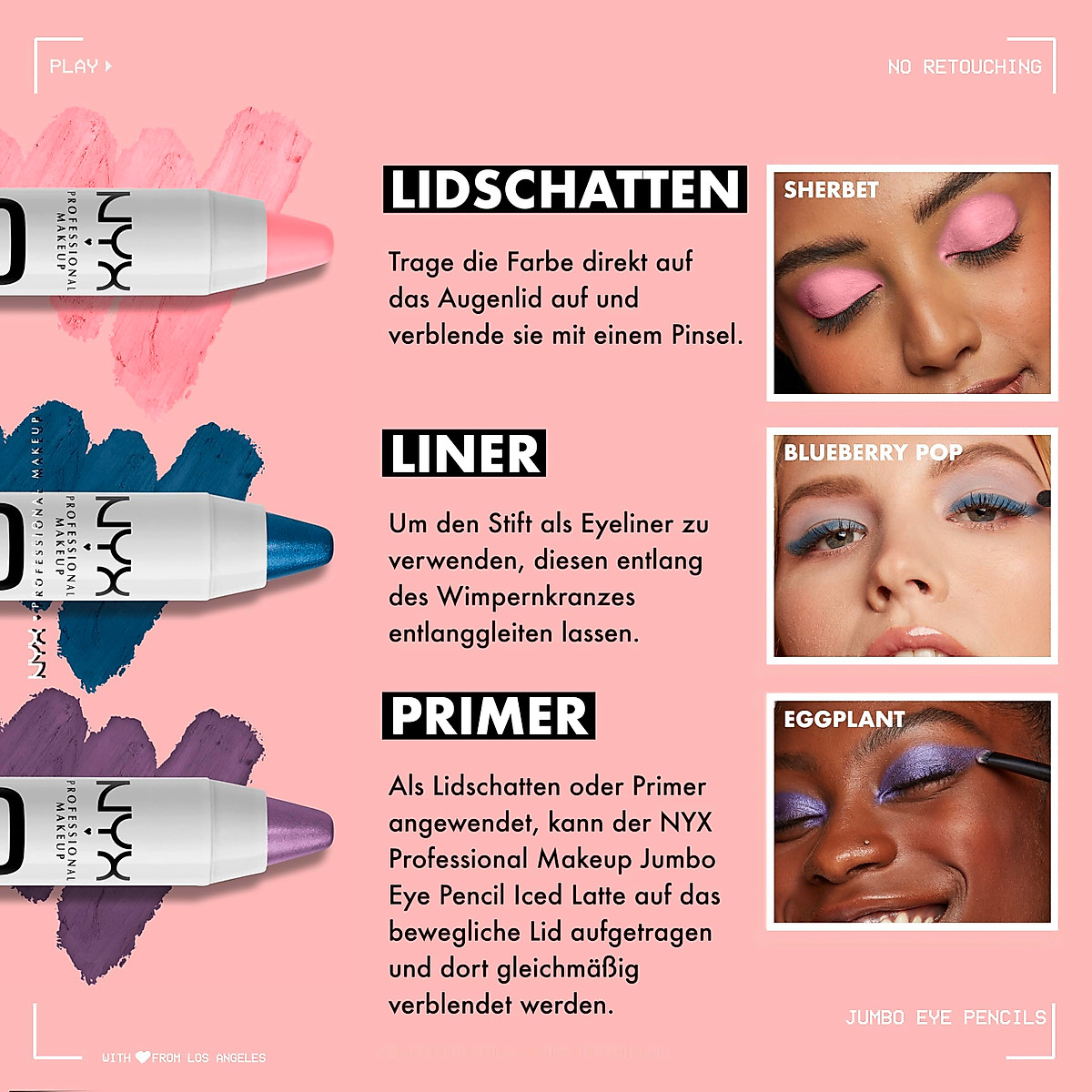 NYX PROFESSIONAL MAKEUP Jumbo Eye Pencil, Blendable Eyeshadow Stick & Eyeliner Pencil - Frappe (Chocolate Brown)