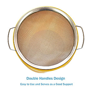 YUEBM Stainless Steel 60 Mesh Paint Strainer Fits Nicely Over a 5 Gallon Bucket and Filters Out Particulates From Almost Any Liquid, Easy to Use and Clean (1PCS)