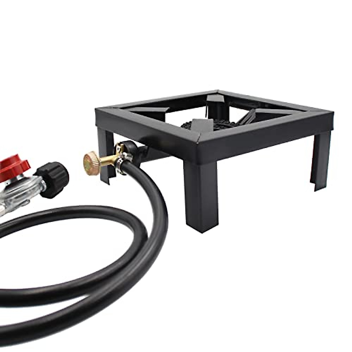 Taruor Heavy Duty Single Burner Stove ,8KW Gas Boiling Ring Cast Iron Burner Large LPG Stove Outdoor Cooker Iron Frame Portable Fire Control Stove