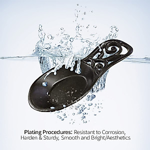 Spoon Rest Vintage Metal Kitchen Spoon Rest, Cast Iron for Cooking Home Decor, Coffee Gold Color