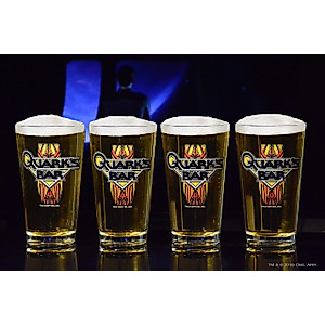 STAR TREK Quark's Bar Printed Pint Glass - Officially Licensed, Premium Quality, Handcrafted Glassware, 16 oz. Set of 4 Beer Glass - A Collectible Gift for Series Lovers, Birthdays & Special Occasions