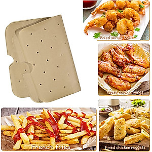 100 PCS Air Fryer Disposable Liner, Perforated Parchment Liner for Ninja FOODI XL SMART, Rectangle Non-Stick Bake Liners for Cuisinart, Breville, Black and Decker Air Fryer. ( 11.7 x7.7 In)