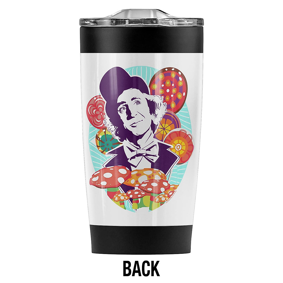 Logovision Willy Wonka Willy Stainless Steel Tumbler 20 oz Coffee Travel Mug/Cup, Vacuum Insulated & Double Wall with Leakproof Sliding Lid | Great for Hot Drinks and Cold Beverages