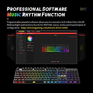 PC Gaming Keyboards RGB Backlit Mechanical Keyboard ABS keycap Programmable Macro Detachable USB Wired Keyboard for Windows PC (104 Keys Red Switch)