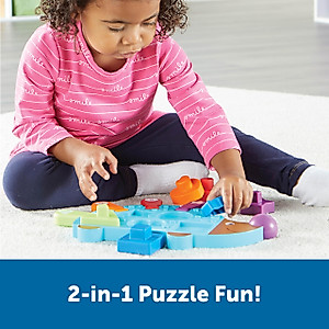 Learning Resources Spike the Fine Motor Hedgehog Puzzle Playmate - 11 Pieces,Ages 18+ months Fine Motor Game, Color and Shape Recognition Toddler Montessori Toys