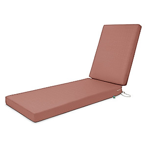 Duck Covers Weekend Water-Resistant Outdoor Chaise Cushion, 72 x 21 x 3 Inch, Cedarwood, Outdoor Seat Cushions