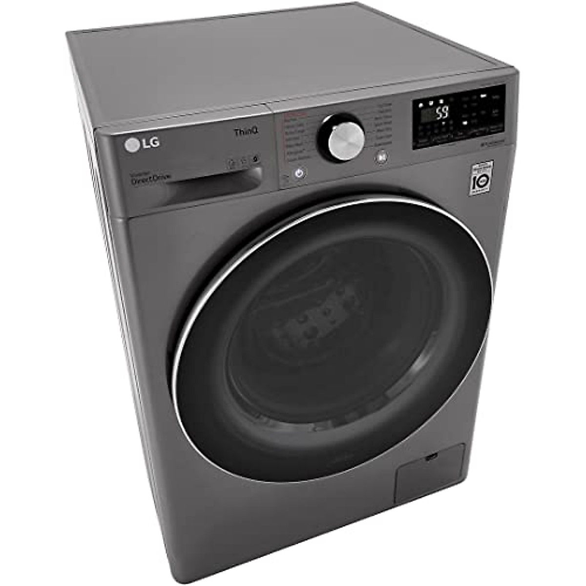 LG WM3555HVA 24 Inch Smart Front Load Washer/Dryer Combo with 2.4 cu.ft. Capacity, 14 Wash Programs, 13 Wash Options, 8 Dry Cycles, TurboWash™, Allergiene™ Cycle, Sanitize Cycle, Steam Refresh,