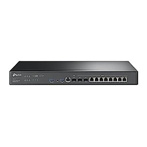 TP-Link ER8411 | Enterprise Wired 10G VPN Router | Up to 10 WAN Ports | High Network Capacity | SPI Firewall | Support Omada SDN | Load Balance | Lightning Protection | 5 Year Manufacturer Warranty