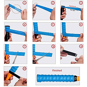 DEARLIVES Tennis Racket Grip Tape,Badminton Grip Tape with Anti Slip Perforated Super Absorbent Pu Racquet Handle Grip,Pro Overgrip