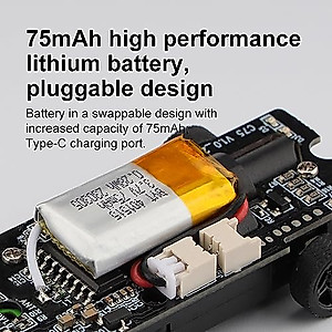 FLYCOLOR TurboRC 1:76 Mini Sports Car 4CH 2.4GHZ Remote Control Full Proportional RTR Kit with 2 Replaceable Body Shell (C75-Black)