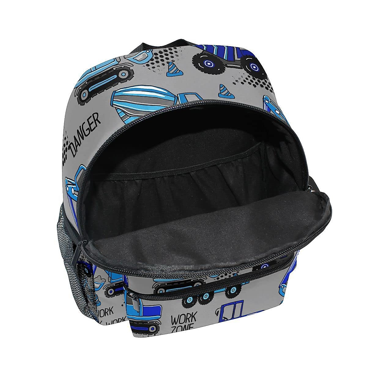 Glaphy Custom Kid's Name Backpack, Excavator Tractor Pattern Toddler Backpack for Daycare Travel Personalized Name Preschool Bookbag for Boys Girls