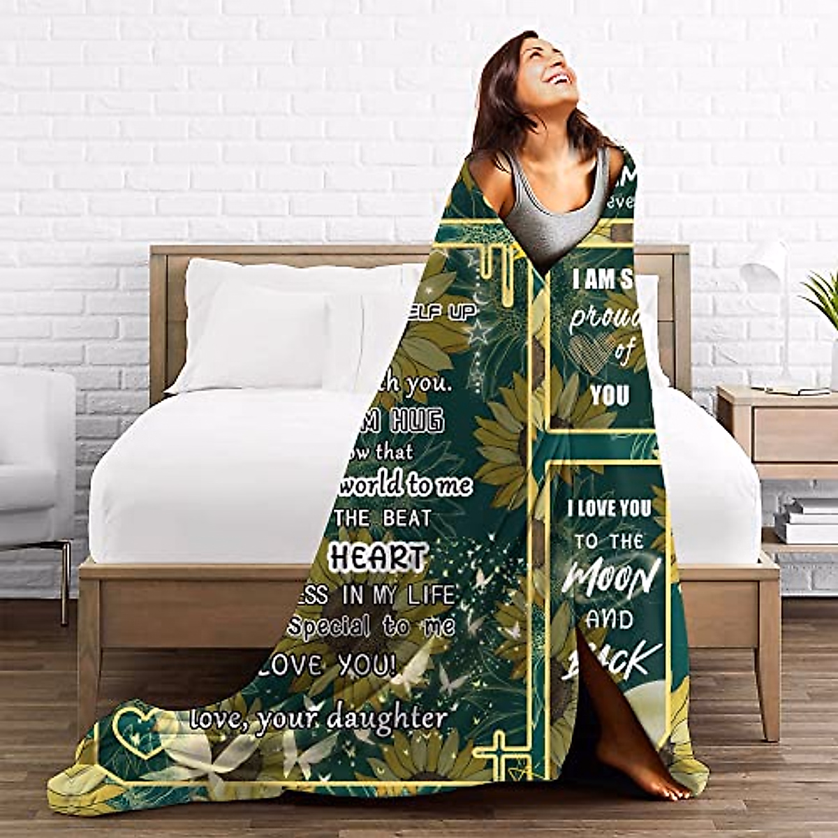 CHUSHYAR Mother Gifts,Mom Birthday Gifts from Daughter, Gifts for Mom,Mother's Day Blanket Gifts for Mom,Birthday Gifts for Mom,to My Mom Throw Blanket 60" x 50"