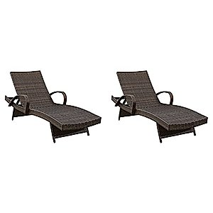 Signature Design by Ashley Kantana Chaise Lounge Set of 2, Brown