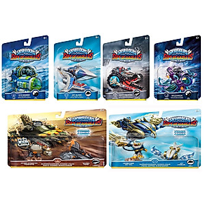 Skylanders SuperChargers 6 Pack Vehicle Starter Bundle! 6 Vehicles + 2 Characters: Dive Bomber, Sky Slicer, Crypt Crusher, Sea Shadow, Shark Shooter, Shark Tank, Hurricane Jet-Vac, Jet Stream