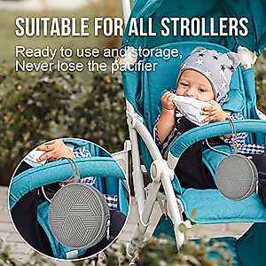 Smlpuame Pacifier Holder Case,BPA Free Portable Pacifier Storage Container,Silicone Baby Pacifier Cover Pouch for Diaper Bag Stroller,Travel Outdoor Activities,Easy to Clean(Black)