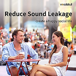 VOCALSKULL Bone Conduction Wireless Bluetooth Headphones Open Ear Sport Headphones with Built-in Mic Sweat Resistant Headset Deep Base Sound for Running Cycling Climbing Driving