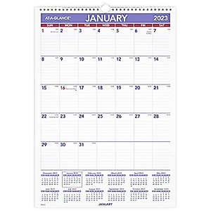 AT-A-GLANCE 2023 Erasable Calendar, Dry Erase Wall Planner, 12" x 17", Small (PMLM0228)