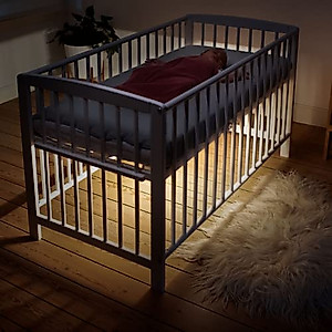 Safety 1st Connected Under Crib Smart Light — Motion Activated Night Light, Dimmable and Full Color Control, Nursery and Bedroom Lighting, Wi-Fi Enabled, iOS and Android Compatible