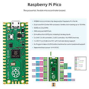 Kits for Raspberry Pi Pico, ELECROW Sensor Advanced Kit for Programming, Pi Pico Micropython 32 Projects Lessons and 32 Modules with Detailed Tutorial for Programmer