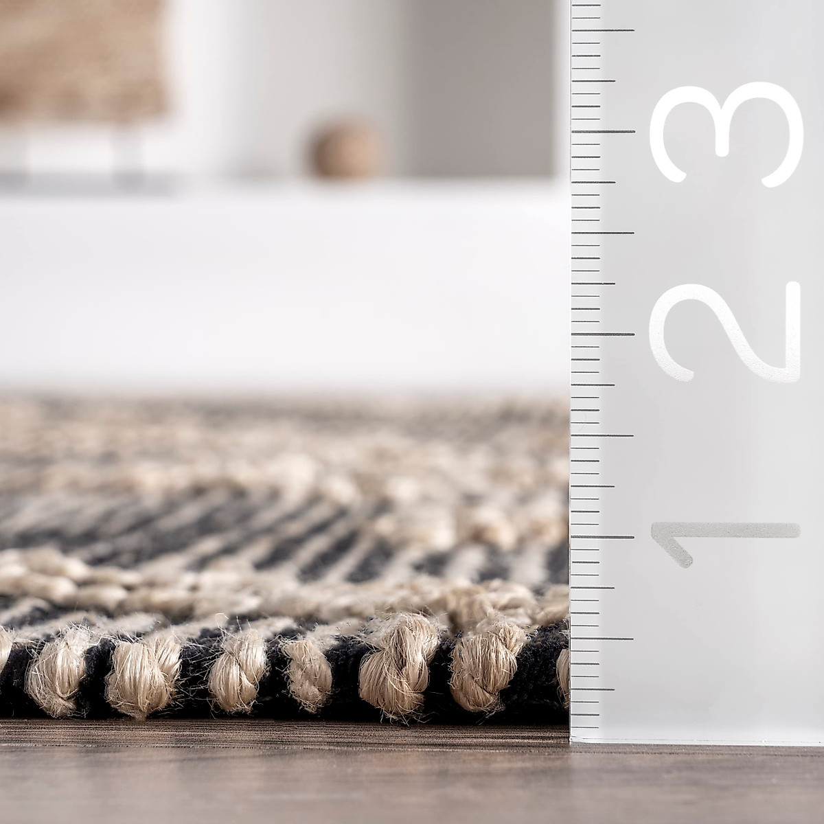 nuLOOM Julianne Handmade High-Low Jute Moroccan Area Rug, 9x12, Beige