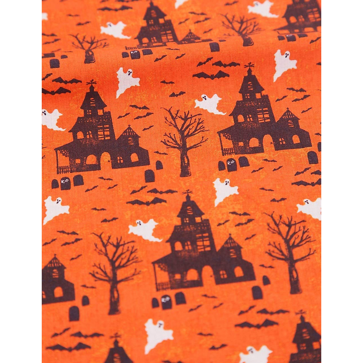 8PCS Cotton Fabric Squares 20" x 20" Fat Quarter Fabric Bundles Craft Fabric for Patchwork Sewing Quilting Crafting DIY (Halloween)