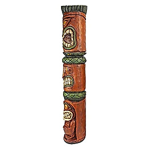 Design Toscano CS22670 Aloha Hawaii Tiki: Moai Haku Pani Sculpture, 5.5"D x 5.5"W x 31"H, woodtone