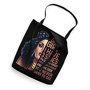 Libra Girl Black African American Mixed Girl Afro Woman Tote Bag