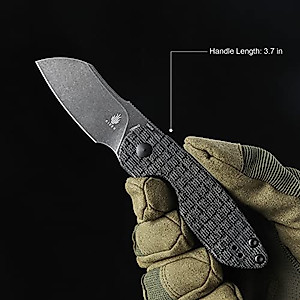 Kizer OCTOBER Mini Pocket Knife Black Micarta Handle, EDC Folding Knife Outdoor Knives 154CM Blade V2569C2