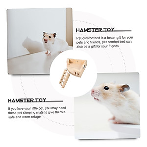 1 Set Hamster Stand Decorative Hamster Toy Wooden Chinchilla for Pet Household Chinchilla Toy Household Rat Plaything Delicate Hamster Platform Interesting Rat Plaything