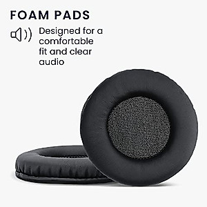kwmobile Ear Pads Compatible with Pioneer HDJ-1000/HDJ-2000/HDJ-1500 Earpads - 2X Replacement for Headphones - Black