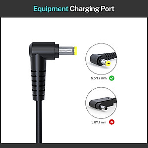 AC Adapter Fit for Acer-Aspire C22 C24 C24-1651 N19C1 A515-52 A515-43-R19L KP04501016 A515-51-5398 C24-1651-UR15 ZC-700G C24-1651-UR16 C24-1651-UR14 C24-1651-UR13 Laptop-Charger Power Supply Cord