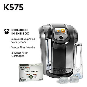 Keurig K575 Coffee Maker, Single Serve K-Cup Pod Coffee Brewer, Programmable Brewer, Platinum