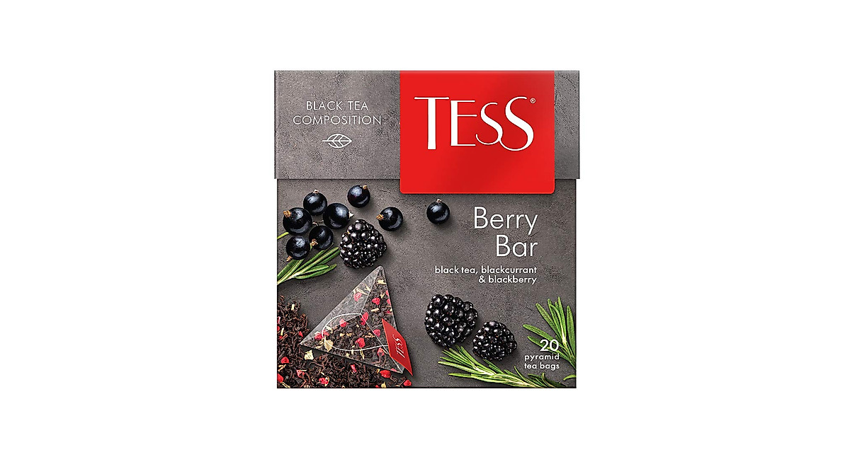 Tess Berry Bar Black Tea with Blackcurrant & Blackberry Leaf | Pyramid ...