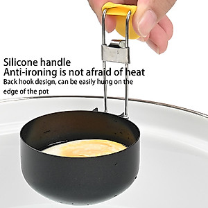 Egg Rings For Frying Eggs,Stainless Steel Egg Cooking Rings, Omelet And Muffins Round Pancake Mold For Frying Eggs, Egg Rings For Frying Egg Mold With Oil Brush, Pancake Omelet Patty Molds, Round