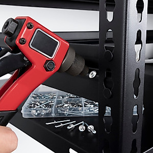 KURUI Pop Rivets Assortment Kit, 190PCs Aluminum Rivets Set in 8 Sizes 1/8*1/4", 1/8*5/16", 1/8*3/8", 1/8*1/2", 3/16*1/4", 3/16*5/16", 3/16*1/2", 3/16*5/8", Blind Rivets for Metal with Organizer