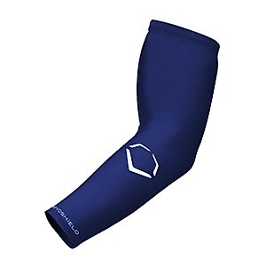 EvoShield Baseball Compression Arm Sleeve, White, Small/ Medium