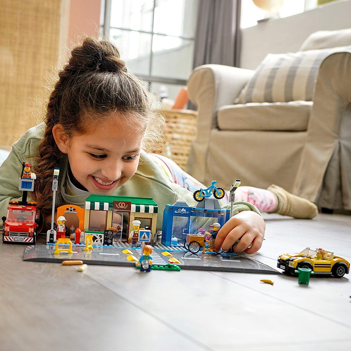 LEGO City Shopping Street 60306 Building Kit; Cool Building Toy for Kids, New 2021 (533 Pieces)