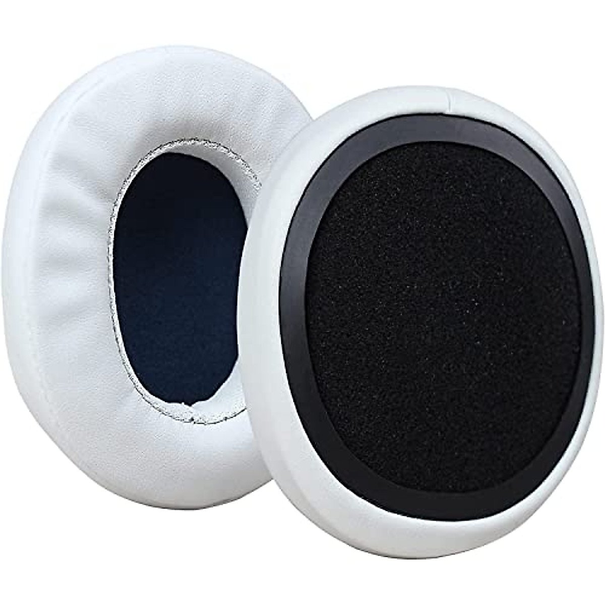 Rplacement Ear Pads Compatible with Skullcandy Crusher Wireless Crusher Evo Crusher ANC Hesh 3 Headphones Ear Cushions Headset Earpad Ear Cups Leather (White)