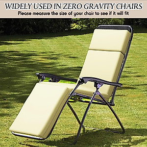 2 Pcs Chaise Lounge Cushions Outdoor, 72 x 21 x 4 Inch Lounge Chair Cushions for Outdoor Furniture - Waterproof Lounge Patio Replacement Cushion, 4In Fade-Resistant ThickPatio Chaise Lounge Cushion