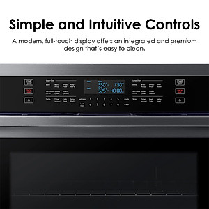 SAMSUNG 30" Smart Single Wall Oven, Black Stainless Steel, NV51T5511SG/AA
