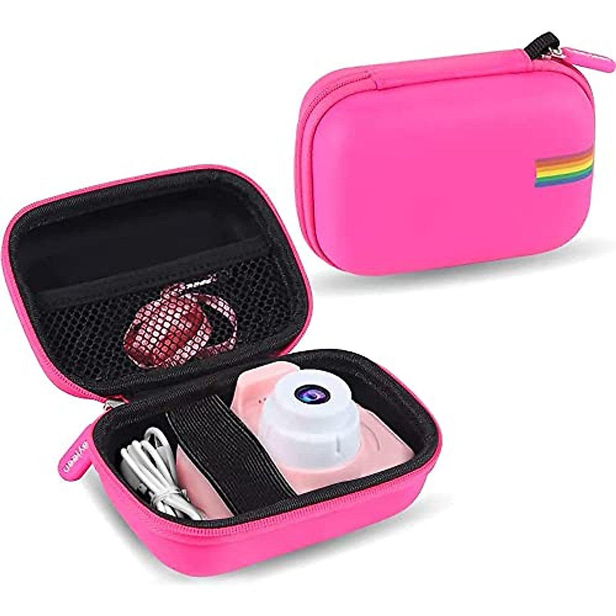 Leayjeen Kids Camera Case Compatible with Seckton/GKTZ/OZMI/PROGRACE/Dylanto/Rindol/VATENIC/Nine Cube/hyleton and More Kid Digital Camera Toys Gifts and Accessories (Case Only)